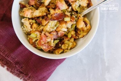 Thanksgiving Stuffing with Bacon