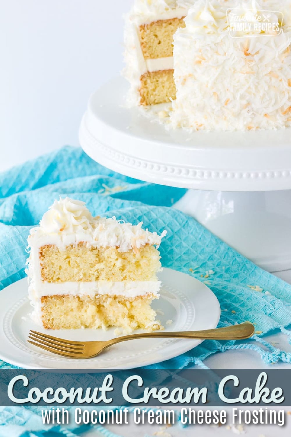 Ultra-Moist Coconut Cream Cake with Coconut Cream Cheese Frosting