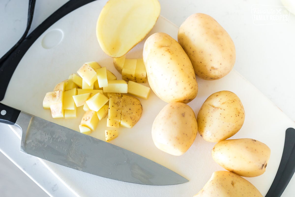 Easy Instant Pot Potato Soup (loaded with bacon and cheese)