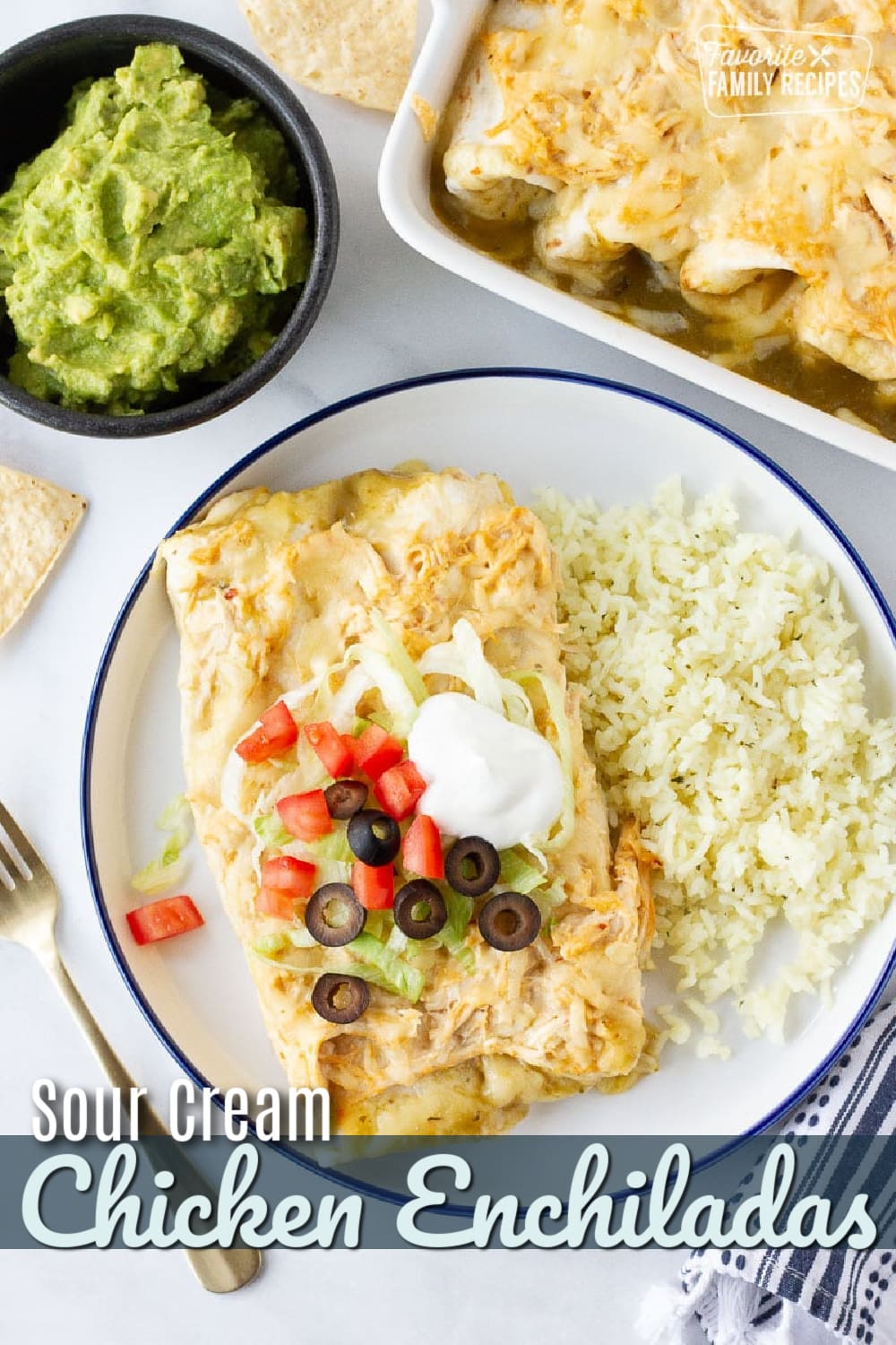 Sour Cream Chicken Enchiladas