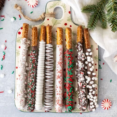 Chocolate Dipped Pretzel Rods