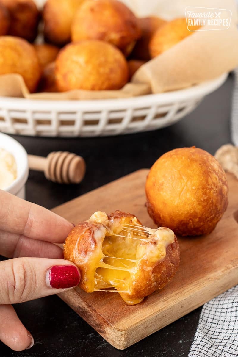 Cheesy Fried Biscuits (Disney Copycat)