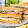 Club Sandwich on Wheat Bread