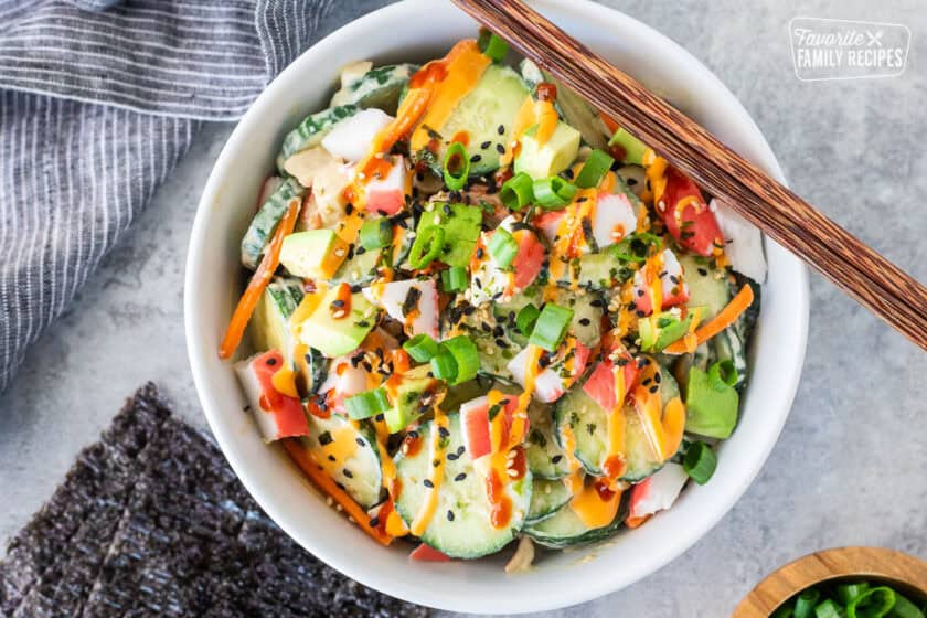California Roll Cucumber Salad