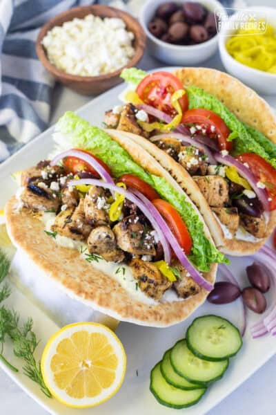 Greek Chicken Gyros