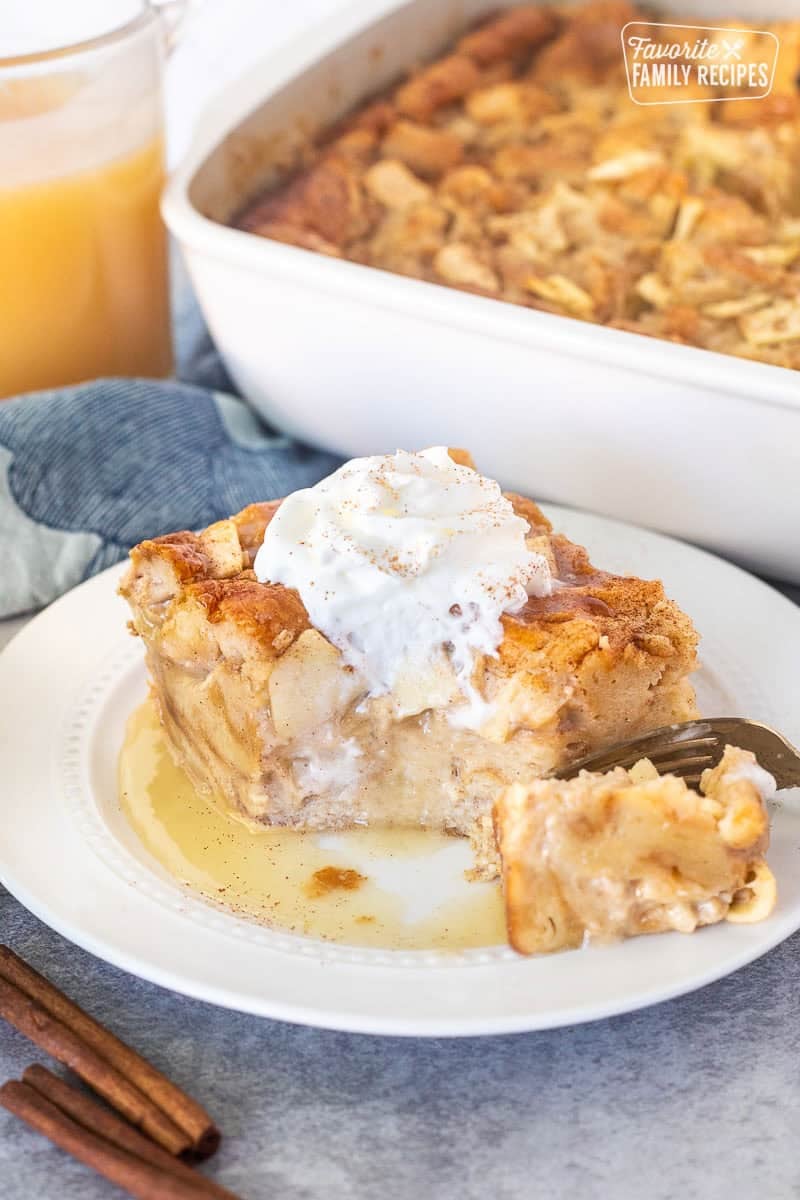 Apple Bread Pudding with Caramel Sauce