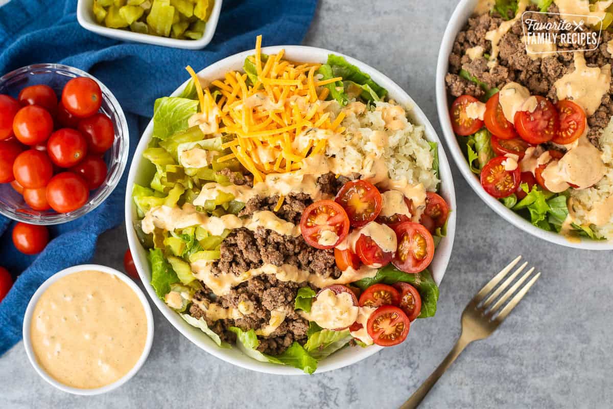 Burger Salad with Big Mac Sauce